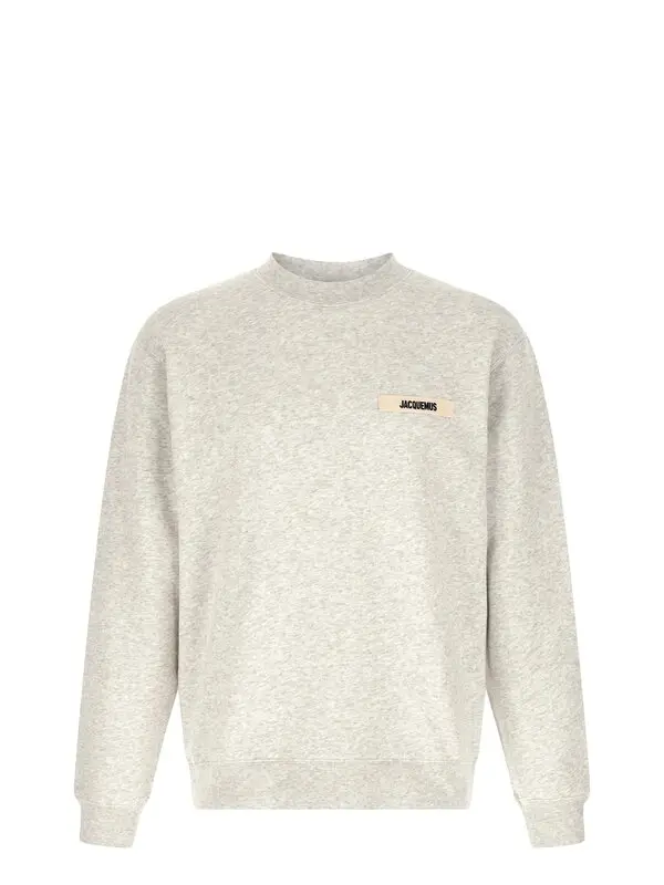 Jacquemus Mélange Cotton Fleece Sweatshirt - Gray