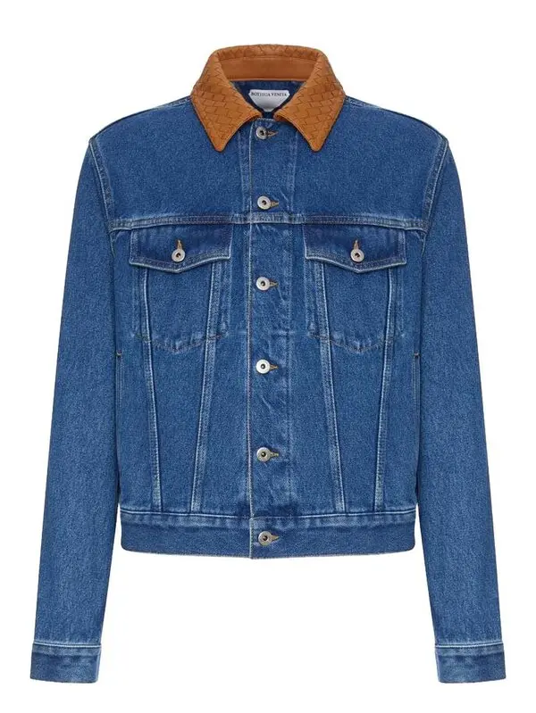 Bottega Veneta Medium Indigo Wash Denim Jacket - Multicolor