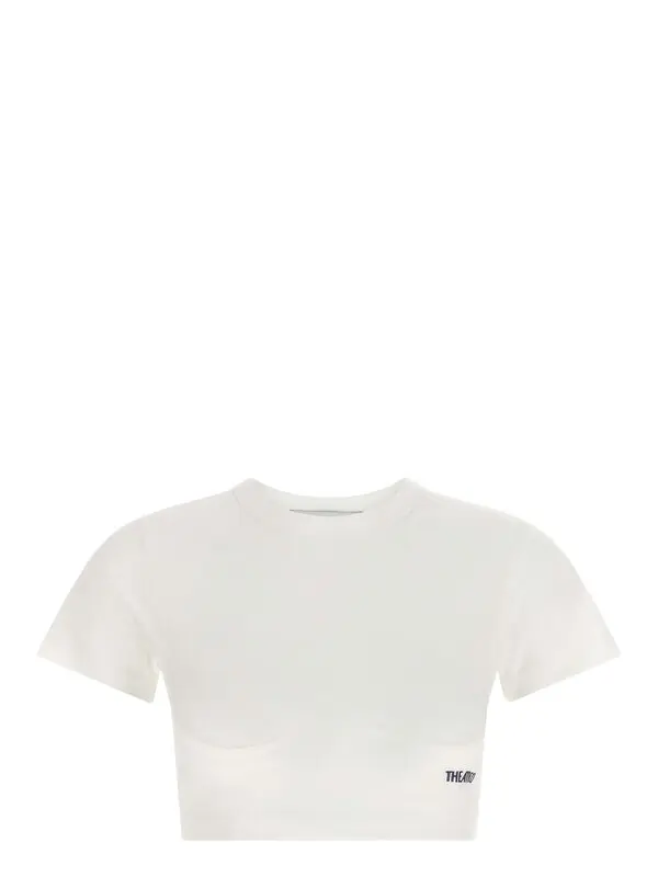 Attico Bustier Crop T-shirt - White