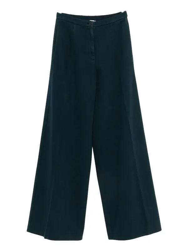 FORTE_FORTE Cotton Wide-leg Trousers - Multicolor