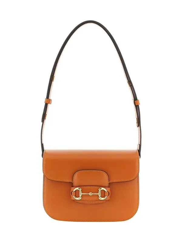 Gucci Horsebit 1955' Small Shoulder Bag - Orange