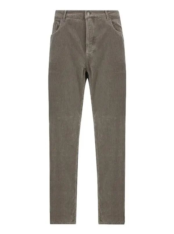 Brunello Cucinelli Grey Trousers Regular & Straight-leg Trousers - Gray