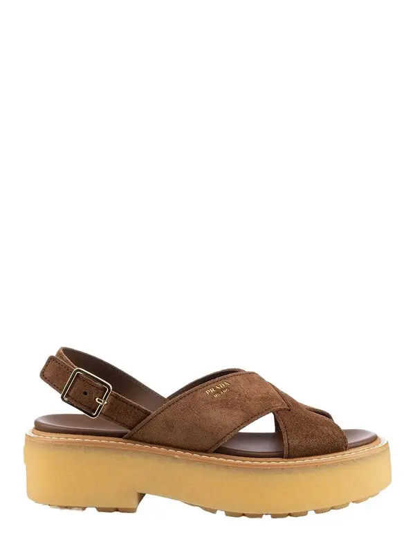 Prada Suede Platform Mules - Multicolor