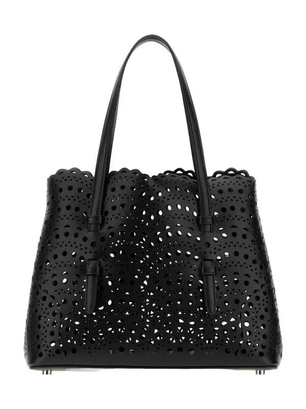 Alaïa Leather Mina 25 Handbag - Black