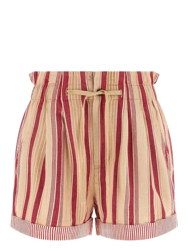 Isabel Marant Étoile Striped Cotton Canvas Shorts - Multicolor