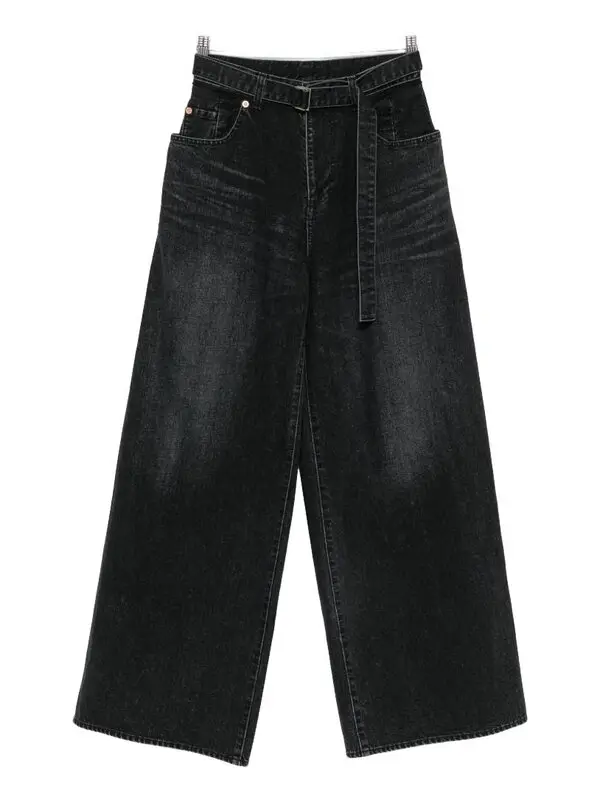 Sacai Wide-leg Denim Jeans - Multicolor
