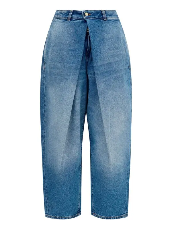Balmain Barrel Denim Jeans - Blue