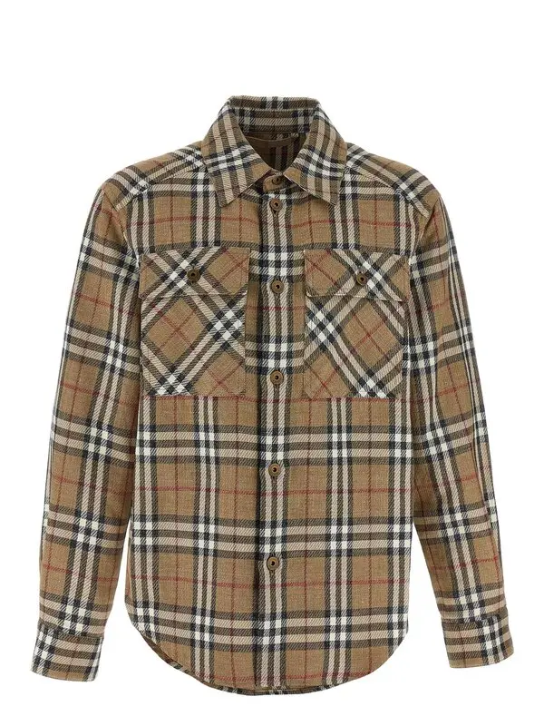 Burberry Double Face Shirt - Brown