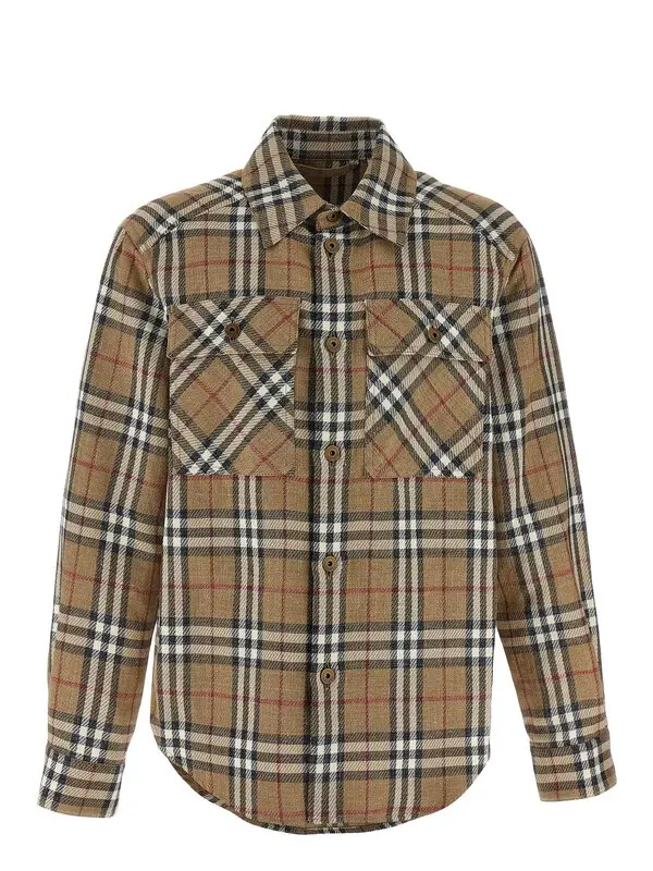 Burberry Double Face Shirt - Brown