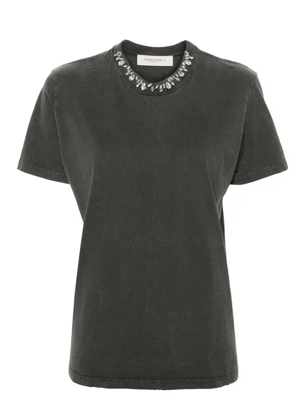 GOLDEN GOOSE Embellished Cotton T-shirt - Multicolor