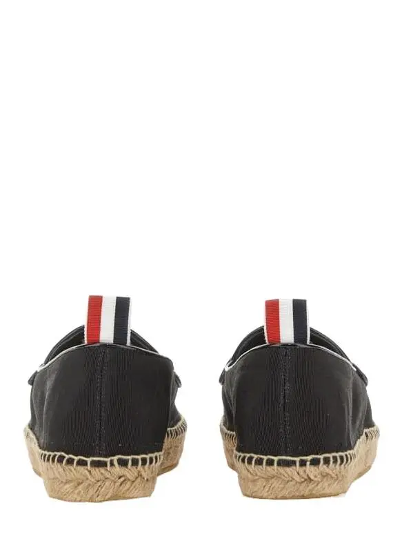 Thom Browne Espadrille Penny Varsity - Black