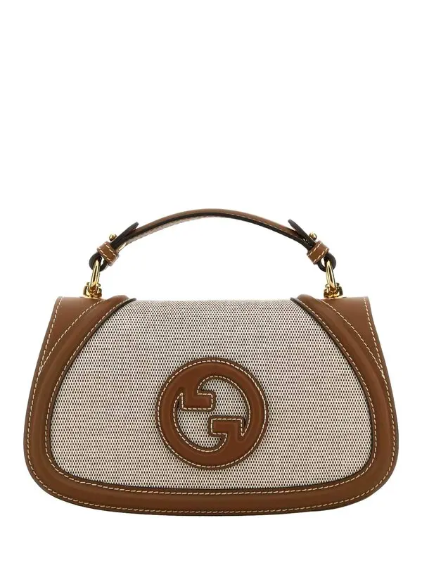 Gucci Two-tone Canvas And Leather Blondie Handbag - Multicolor