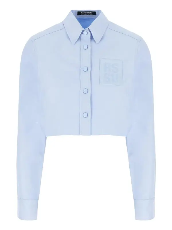Raf Simons Cropped Shirt With Logo - Multicolor
