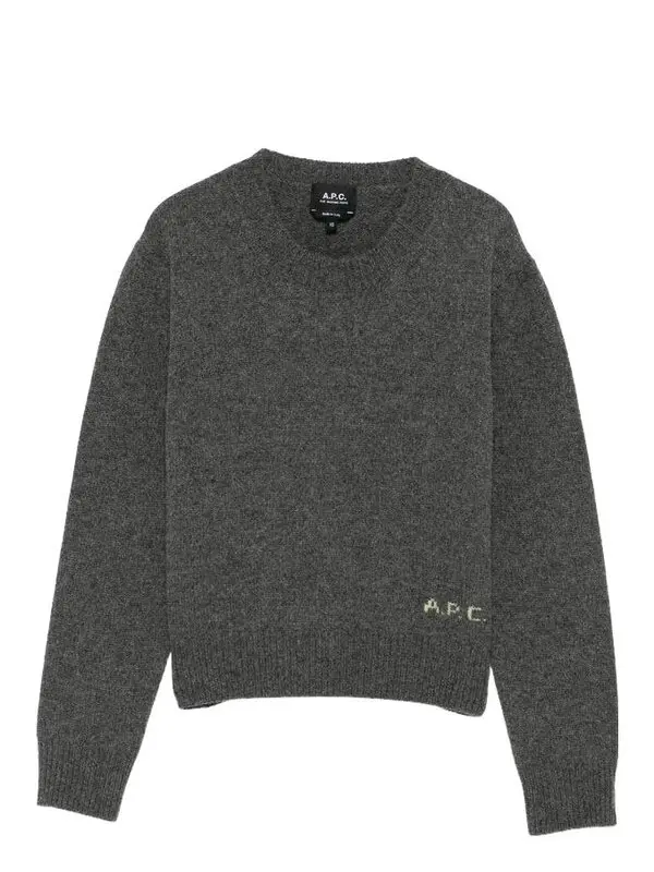 A.p.c. Wool Intarsia-knit Pullover - Gray
