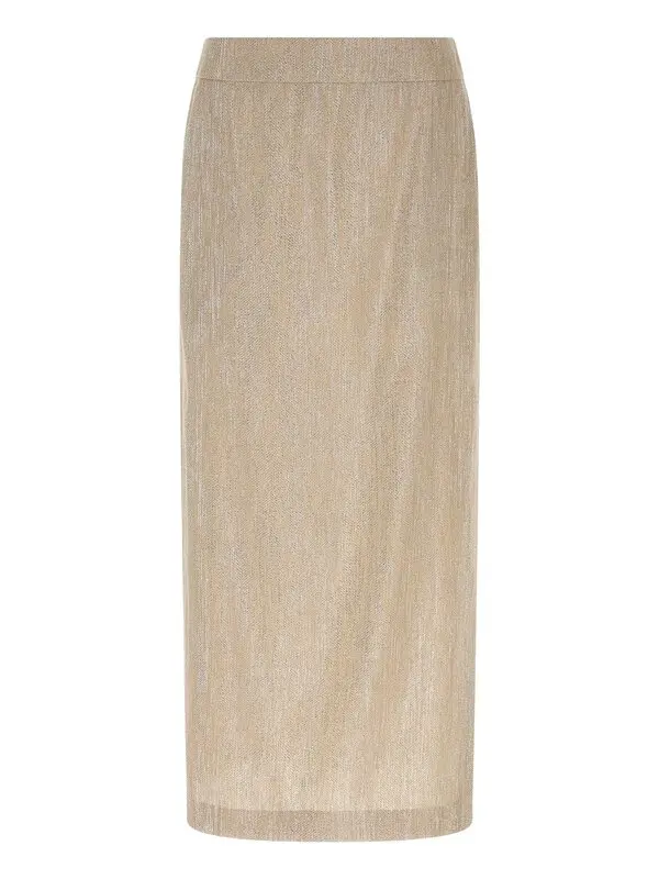 Peserico Lamé Thread Skirt - Cream