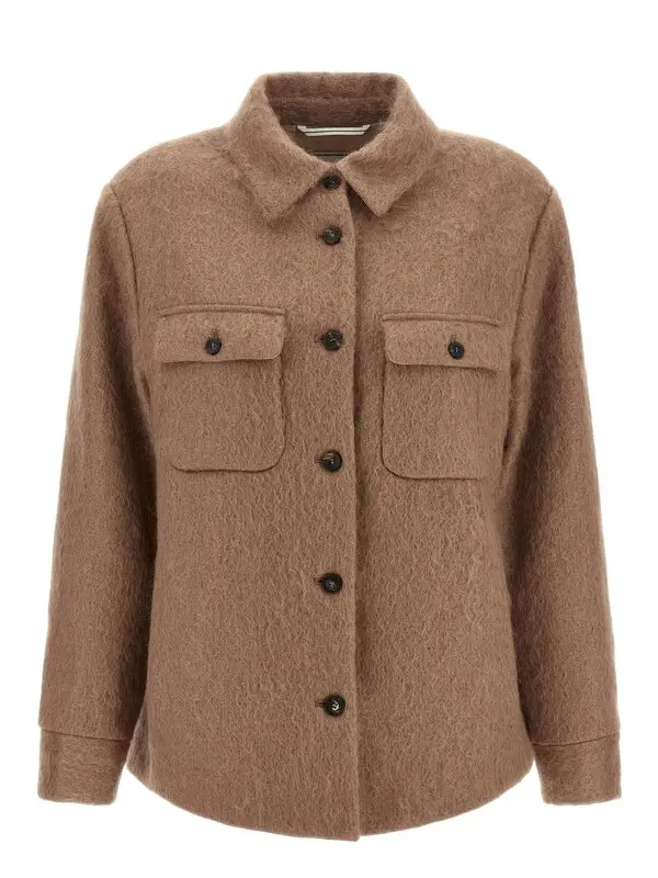 Peserico Bouclé Overshirt - Cream