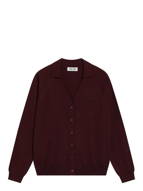 Miu Miu Wool Cardigan - Red