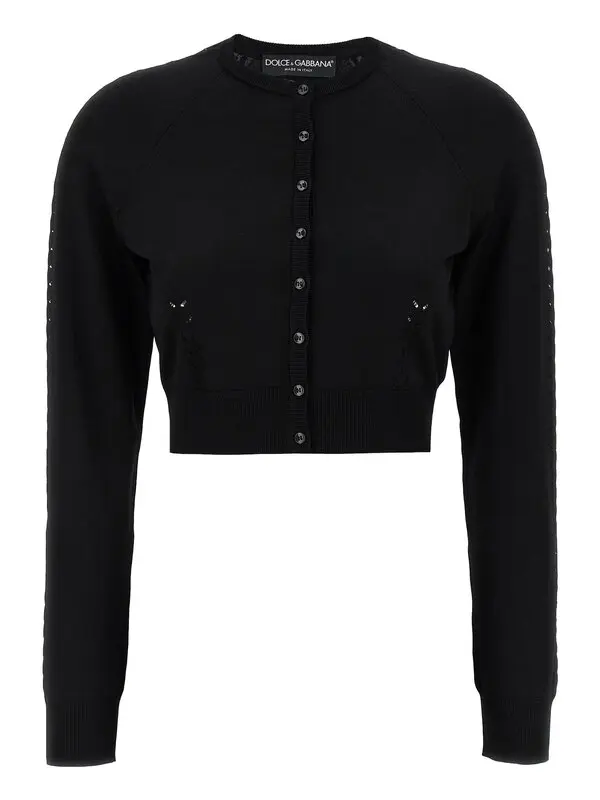 Dolce & Gabbana Viscose Blend Cardigan - Black