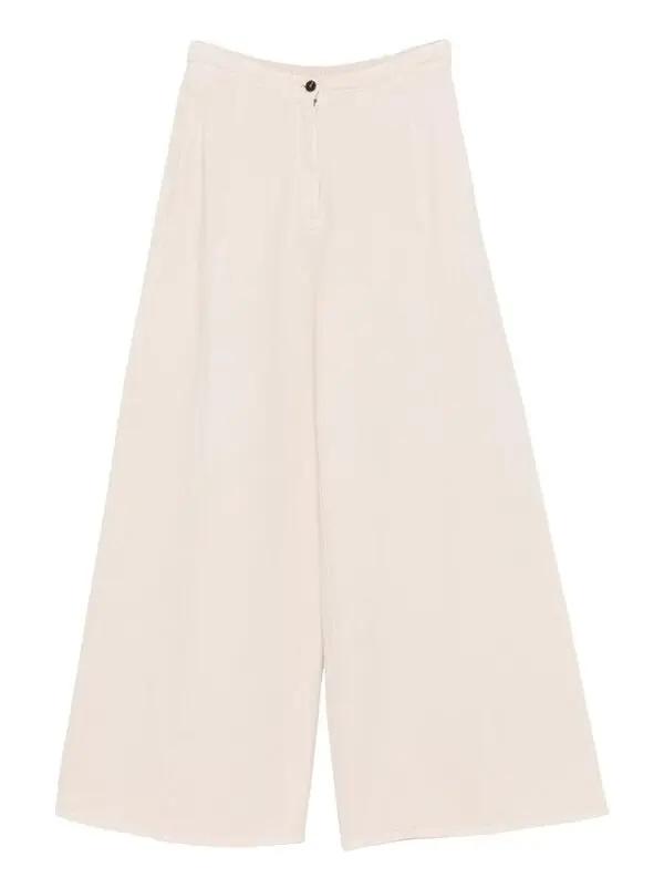 FORTE_FORTE Cotton Wide-leg Trousers - Multicolor