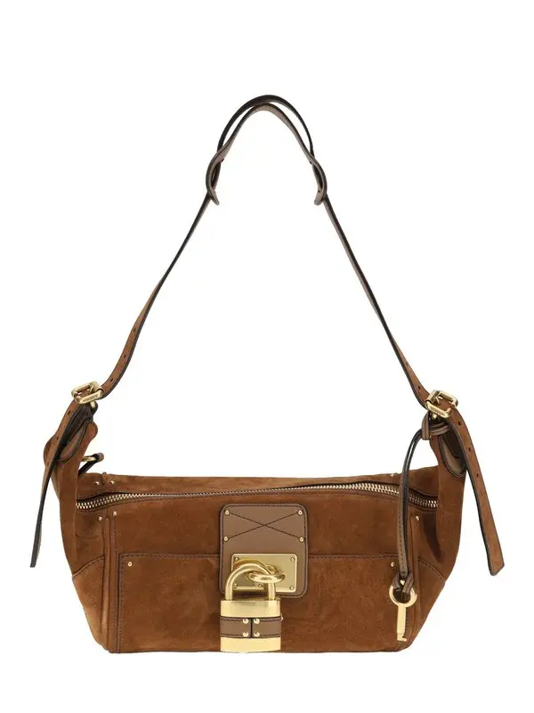 Chloé Paddington Suede Shoulder Bag - Brown