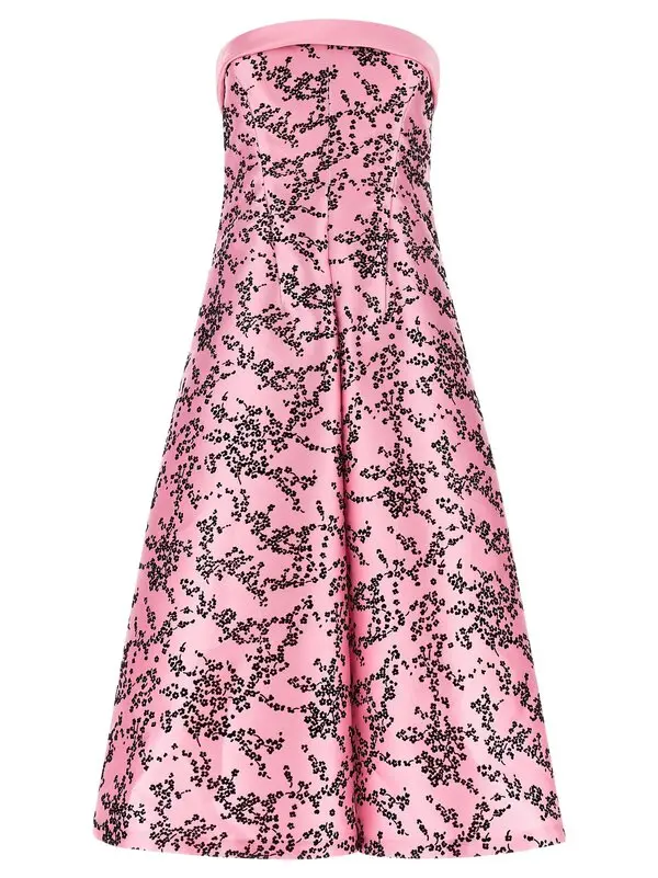Alberta Ferretti Mikado Bustier Dress - Multicolor