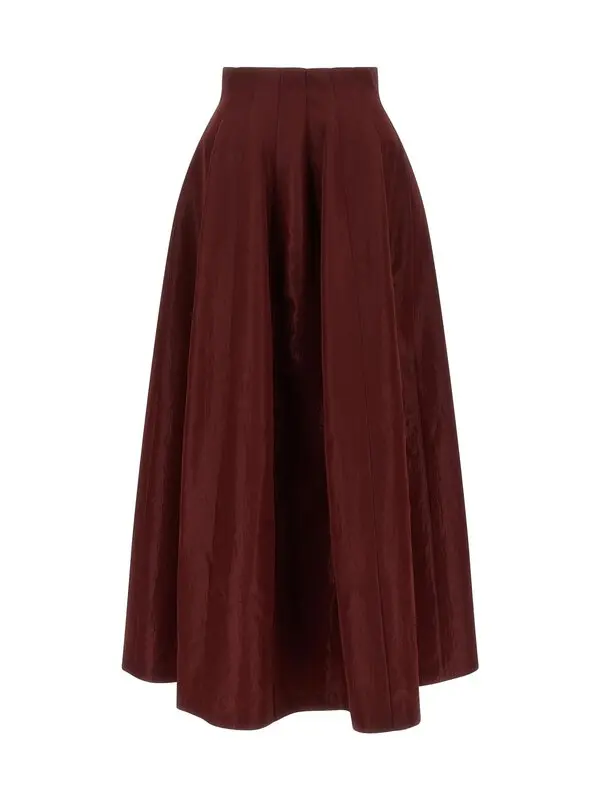 Alberta Ferretti Paneled Maxi Skirt - Red