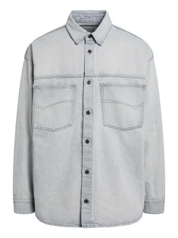 Balenciaga Light Cotton Denim Shirt - Blue
