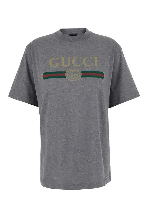 Gucci Cotton Logo Print T-shirt - Multicolor