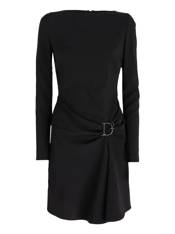 Dsquared2 Long Sleeve Ruched Dress - Multicolor