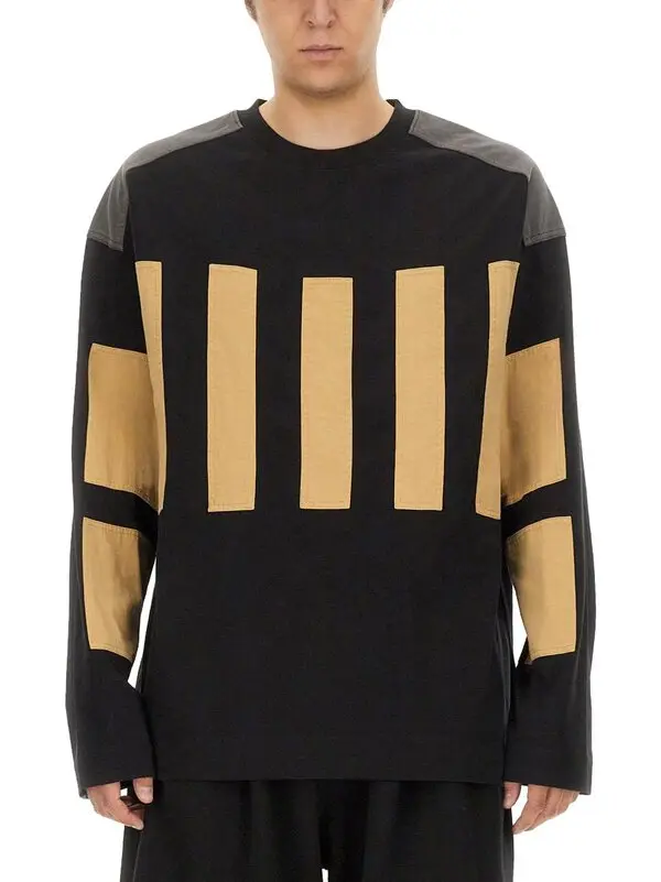 Dries Van Noten Paneled Cotton Sweatshirt - Black
