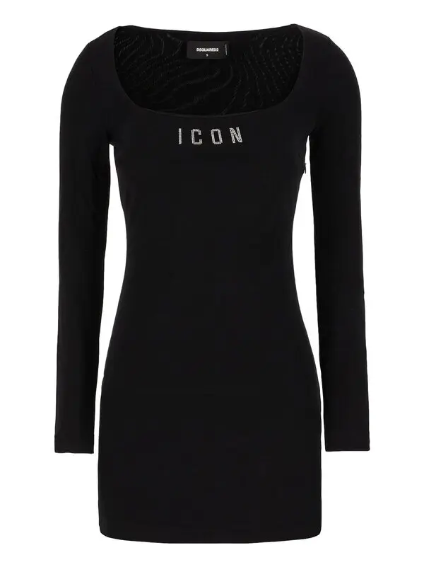 Dsquared2 Fitted Long Sleeve Dress - Multicolor
