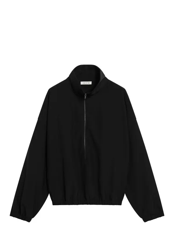 Fear Of God Ripstop Wool Jacket With Half Zip - Black