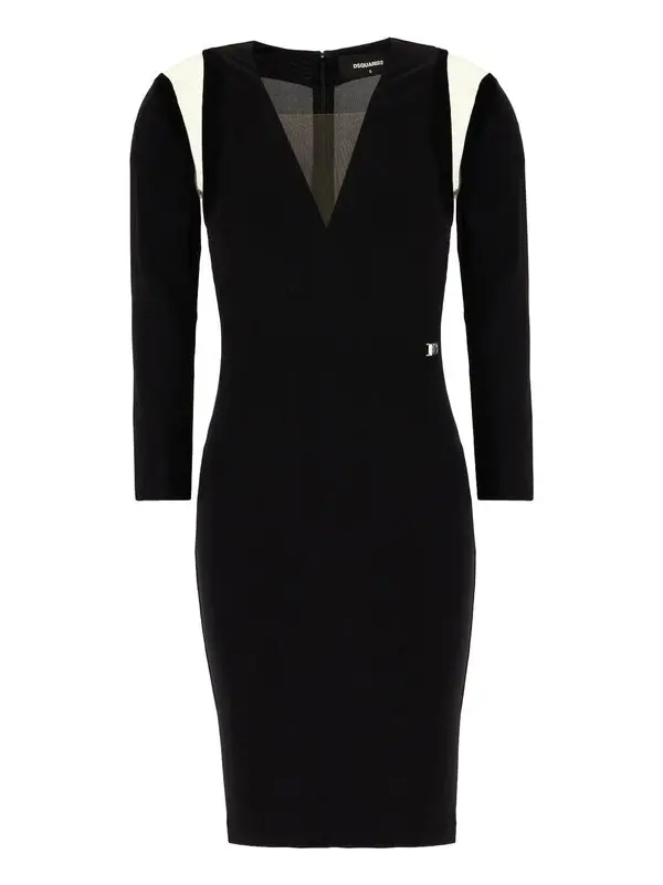 Dsquared2 Fitted V-neck Dress - Multicolor