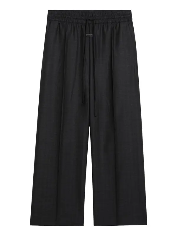 Fear Of God Dark Grey Wide-leg Wool Trousers - Gray