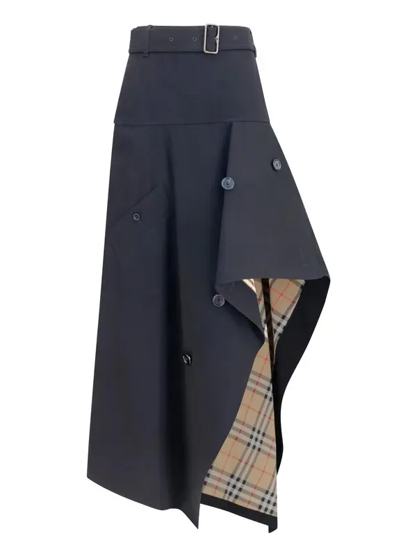 Burberry Heather Asymmetric Skirt - Black