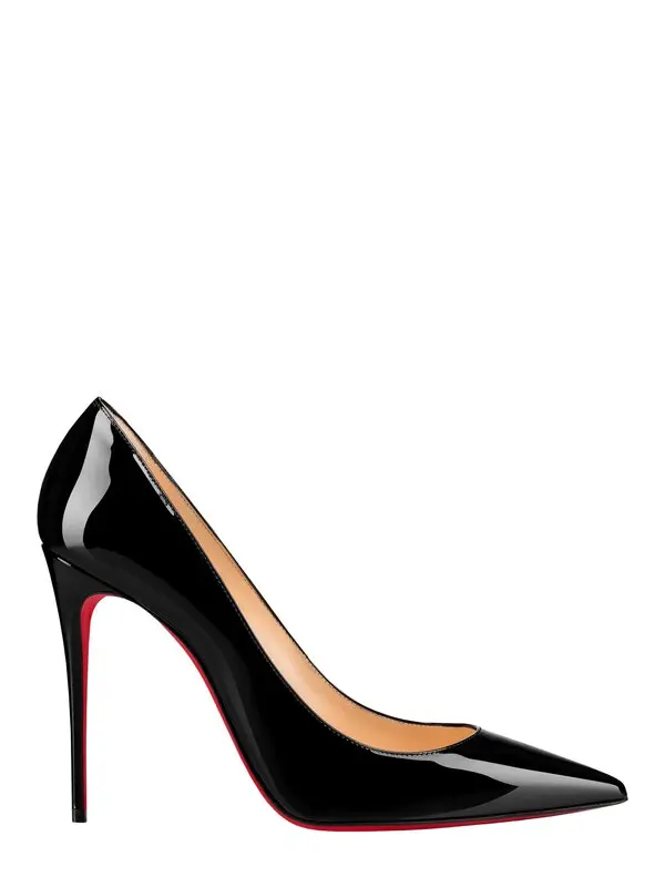 CHRISTIAN LOUBOUTIN Patent Leather Decollette Pumps - Black