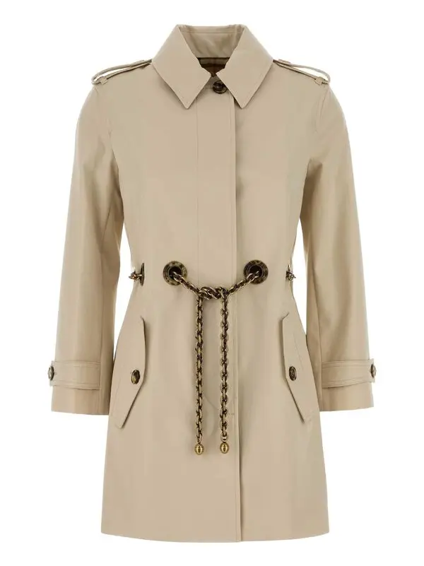 Burberry Sand Gabardine Stonehaven Trench Coat - Brown