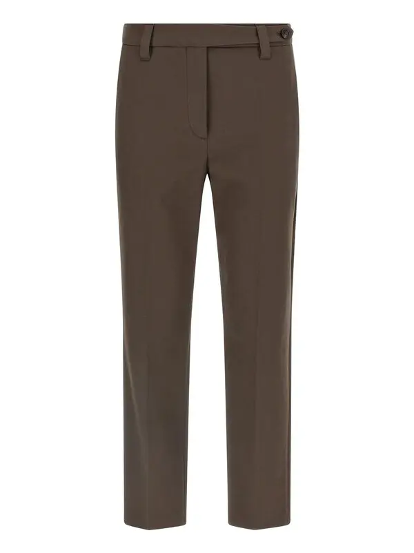 Brunello Cucinelli Cotton Trousers - Brown