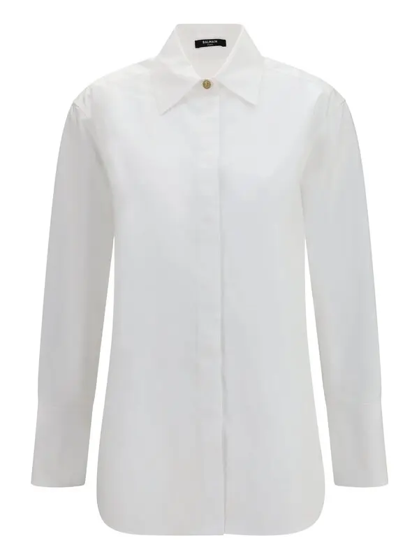 Balmain Cotton Poplin Shirt - White