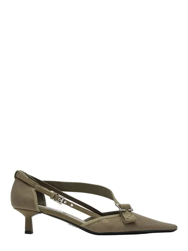 Prada Canvas Pumps - Green