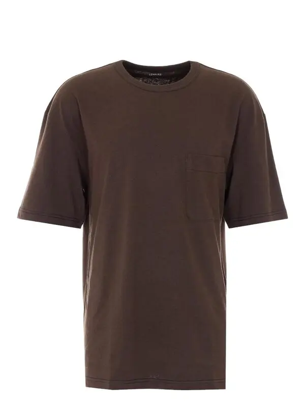 LEMAIRE Boxy Fit T-shirt - Brown