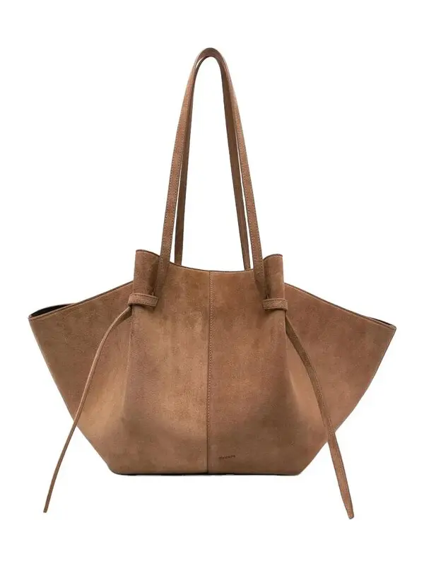 Yuzefi Calf Suede Shoulder Bag - Brown