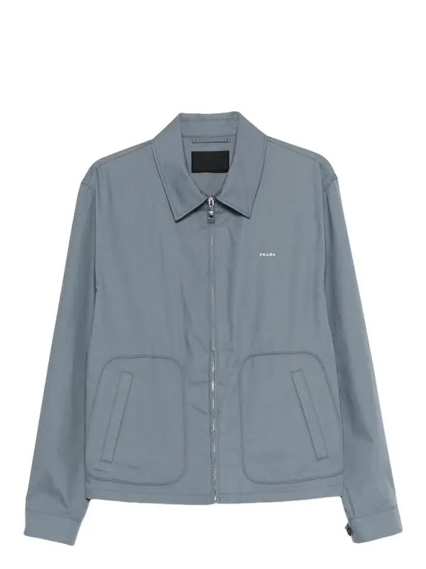 Prada Technical Cotton Shacket - Gray