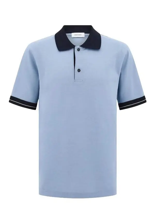 FERRAGAMO Polo Shirts - Blue