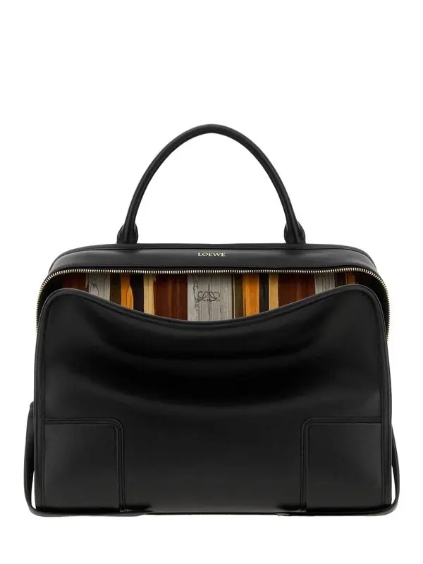 Loewe Leather Large Amazona 180 Handbag - Black