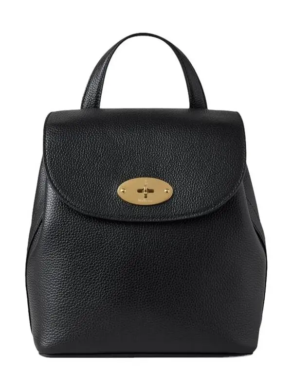 Mulberry Leather Backpack - Black
