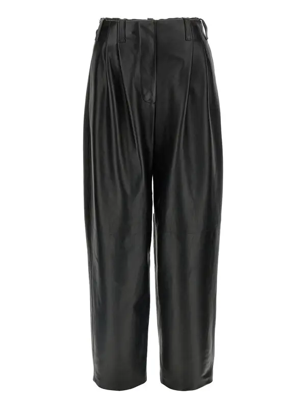 Givenchy High-waist Lambskin Pants - Black