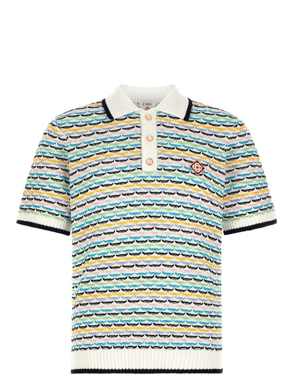Casablanca Tuck Stitch' Polo Shirt - Multicolor