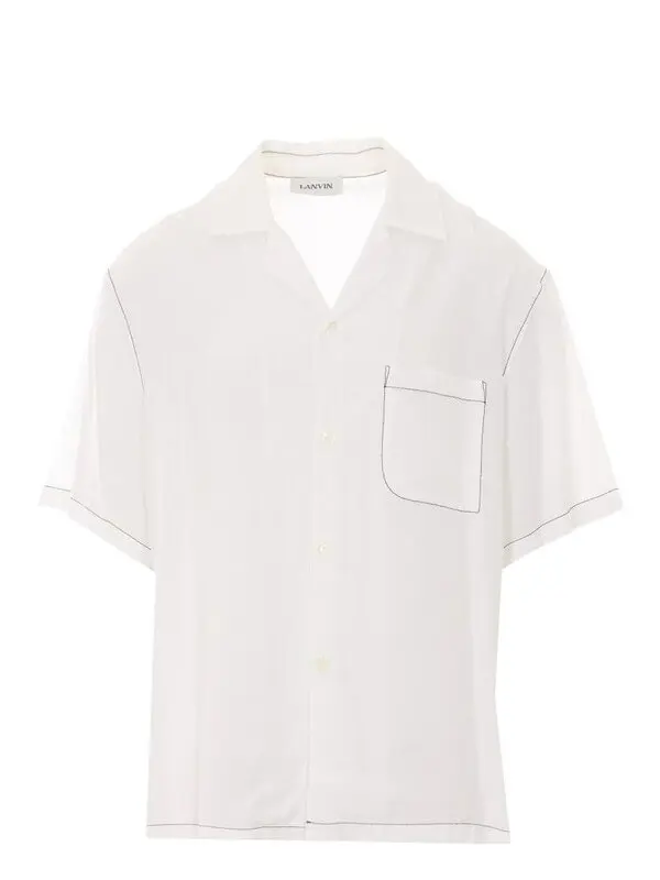 LANVIN Shirt With Mother And Daughter Print On The Back - White