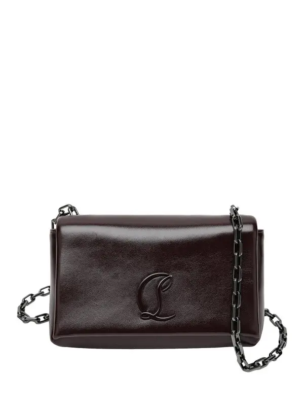 CHRISTIAN LOUBOUTIN Loubi 54 Large Flap Shoulder Bag - Black